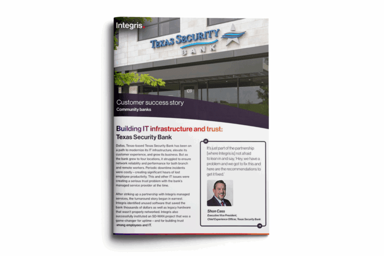 Texas Security Bank IT Modernization Case Study | Integris