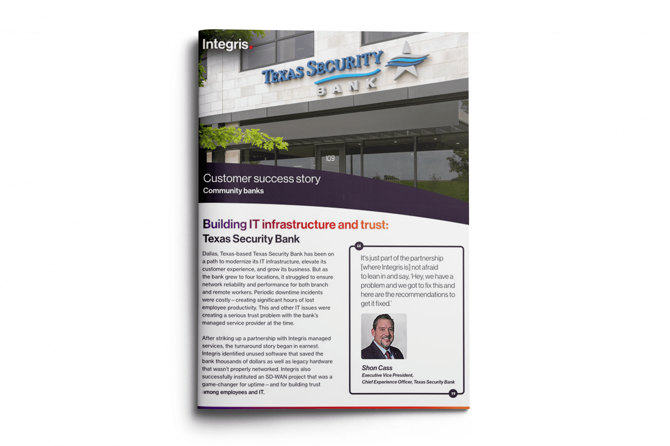 Texas Security Bank IT Modernization Case Study | Integris